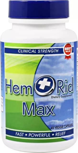 Hem Rid Max Fast Hemorrhoid Relief Hemorrhoid Treatment 45 Veggie