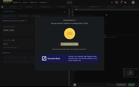 Geeksforgeeks Potd Challenge By Deutsche Bank Geet Kaushik Posted On