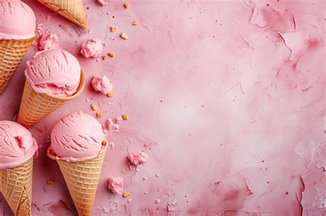 Premium Photo Background With Ice Cream And Sprinkles Design With