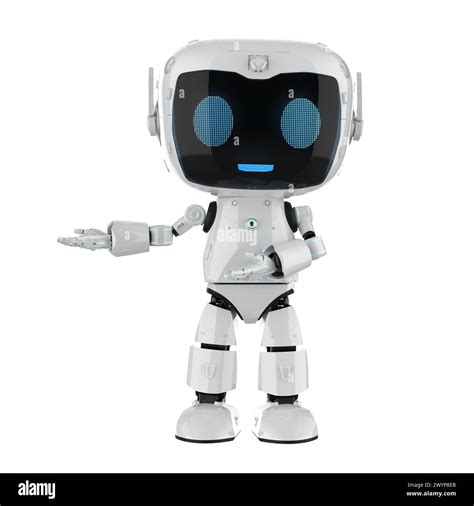 3d Rendering Cute And Small Artificial Intelligence Personal Assistant Robot With Cartoon