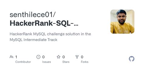 Github Senthilece01hackerrank Sql Intermediate Skills Certification
