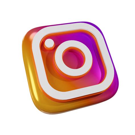 ícone De Renderização 3d Do Instagram Brilhante Instagram Logo