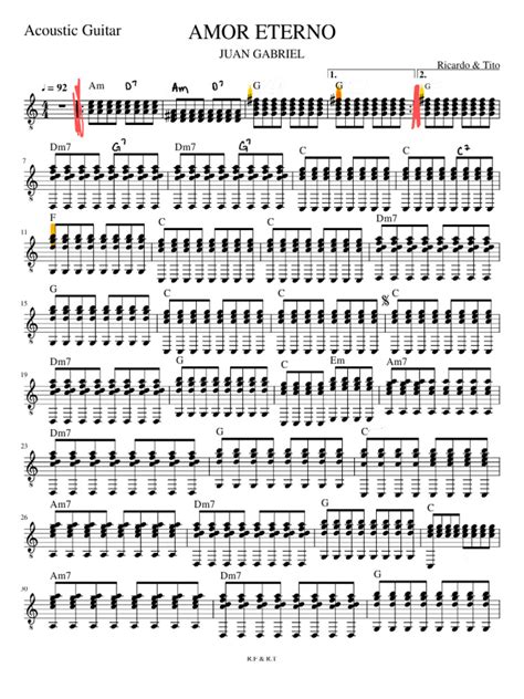 Acoustic Guitar Chords For Amor Eterno Pdf