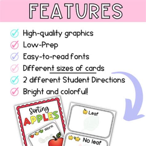 Sorting By Attributes Kindergarten 1st Sort Apples By Attributes 12