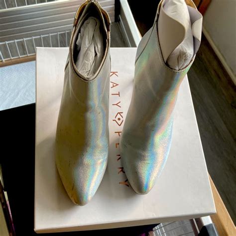 Katy Perry Collections Shoes Katy Perry The Mona Iridescent Platinum Bootie Poshmark