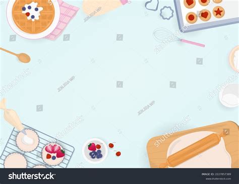 Bakery Background Baking Bakery Process Concept Stock Vector Royalty