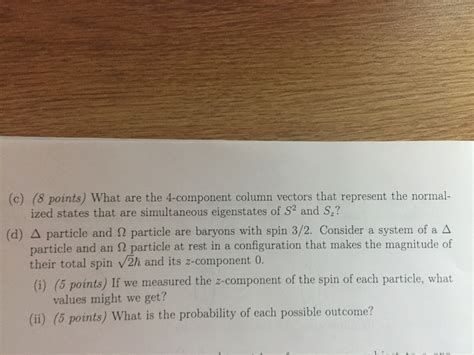 solved 2 30 points consider a particle of spin 3 2 a
