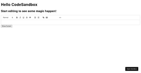 React Quill Demo Codesandbox