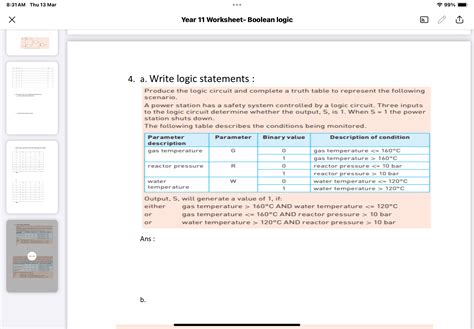 831 Am Thu 13 Mar99year 11 Worksheet Boolean Logic4 A Write Logic