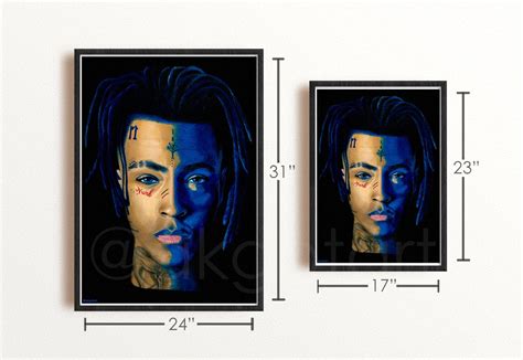 Moonlight Xxxtentacion Poster Print Hip Hop Portraits By Akgotart