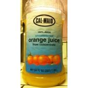 Cal Maid 100 Orange Juice Calories Nutrition Analysis And More Fooducate