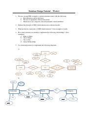 Database Design Tutorial Week Updtd Pdf Database Design Tutorial Week Discuss