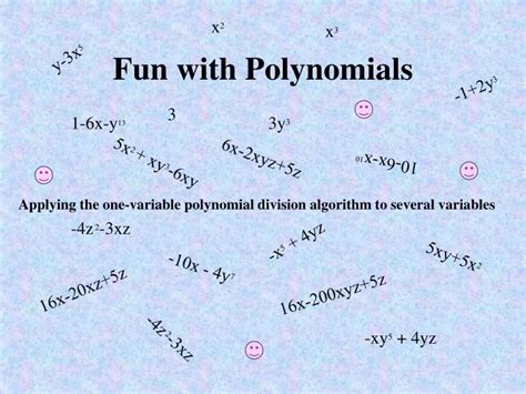 PPT Fun With Polynomials PowerPoint Presentation Free Download ID