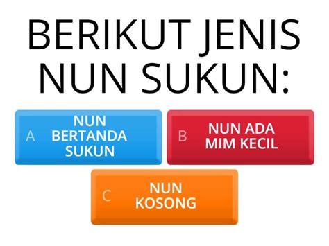 Mahir Tajwid Nun Sukun And Tanwin Quiz