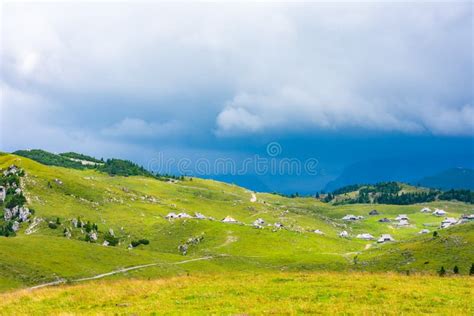 Slovenia Velika Planina Big Plateau Agriculture Pasture Land Near City