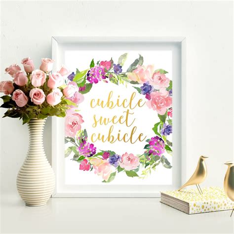 Cubicle Decor Cubicle Sweet Cubicle Sign Printable Office Decor Cubicle