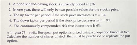 solved a nondividend paying stock is currently priced at