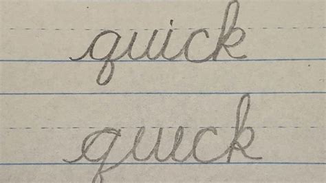 How To Write Quick In Cursive