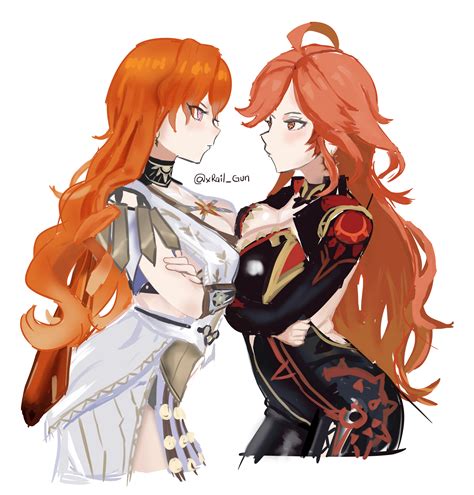 Mavuika And Augusta Genshin Impact And More Drawn By Blaizepascal Danbooru