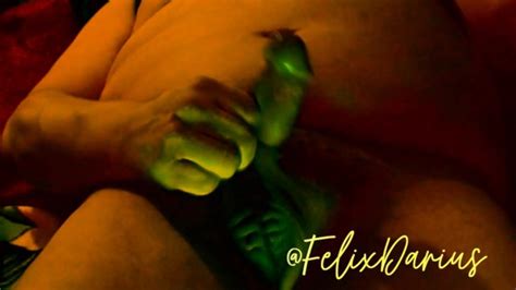 Felix Jerkign Off In Green Light