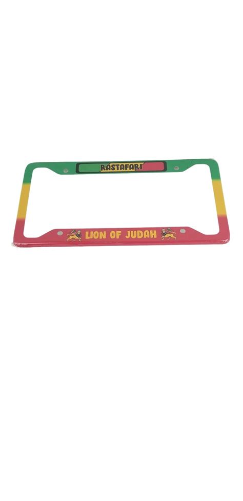 Bob Marley Frame License Plate Reggae Rasta Jamaica Afrocentric Lion