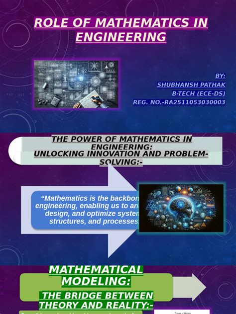 Role Of Mathematics In Engineering Pdf Engineering Mathematics