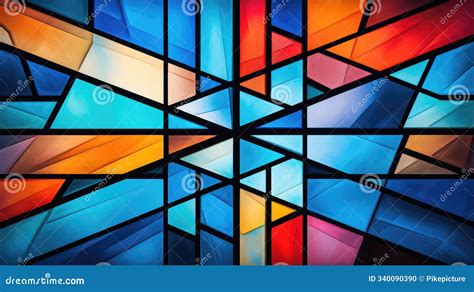 Interpretation Stained Glass Windows Church Stock Illustration