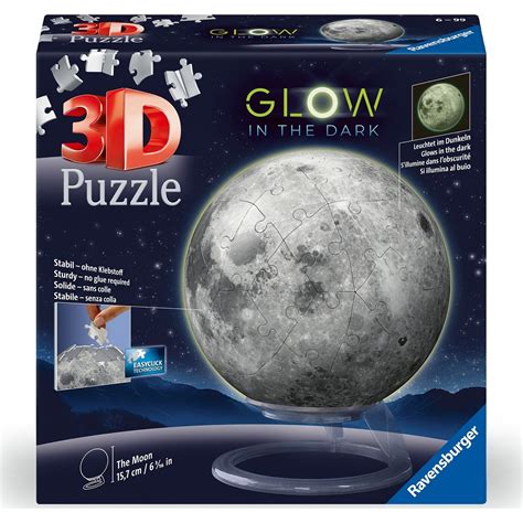 Ravensburger 3d Puzzle Glow In The Dark Moon 11586 Toys Shopgr