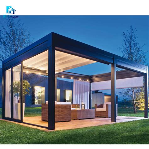 Customizable Size Electric Aluminum Retractable Pergola Aluminium