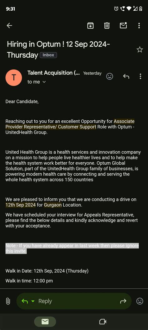 i received an invitation yesterday to interview for a chat process