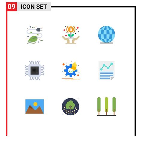 User Interface Pack Of 9 Basic Flat Colors Of Information Data Hands