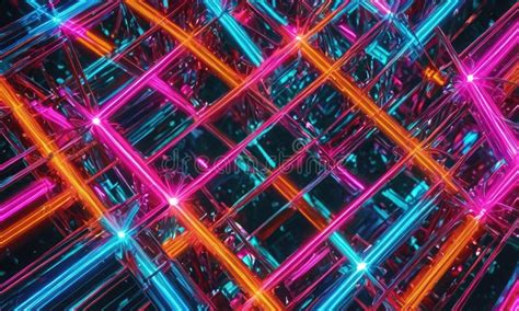 A Colorful And Abstract Image Of A Pattern Of Lights Stock