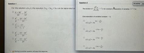 Solved For The Solution Uxy The Eqaution 2ux3uy5u Can