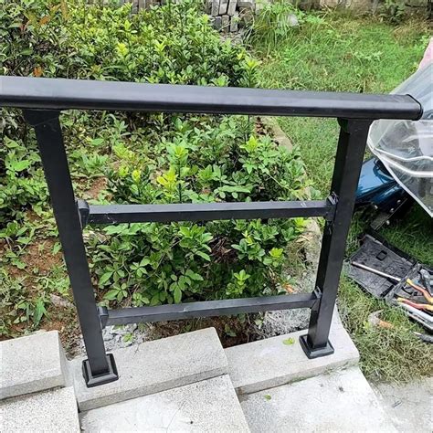 Outdoor Handrails For Exterior Steps Durable Galvanized Steel Safety
