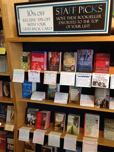 Staff Picks At A Bookstore Library Book Displays School Library