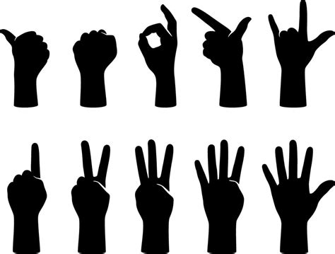 Hand Gesticulate Symbol Set Illustration 54424357 Vector Art At Vecteezy