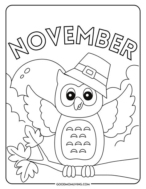 Free November Coloring Pages Printable Holiday Printable Activities