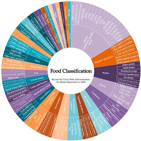 Sunburst Chart Of Food Classifications The Classified Catalogue Of