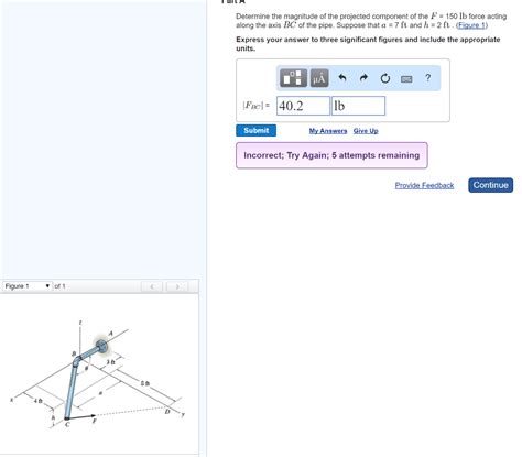 Solved Determine The Magnitude Of The Projected Component