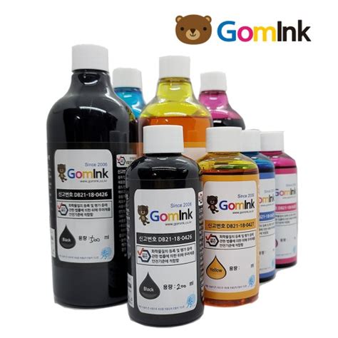hp 삼성 오피스젯용 검정잉크 컬러 염료잉크 200ml 500ml 1000ml 곰잉크 곰잉크