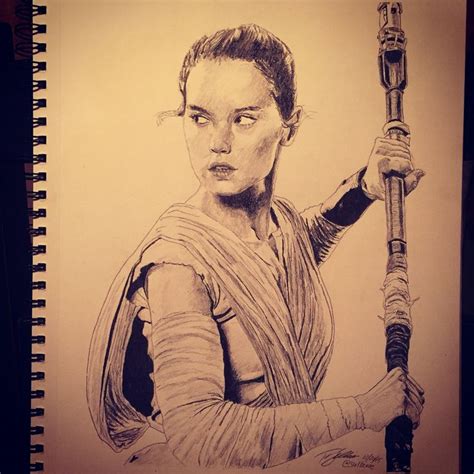 Theforceawakens Starwars Rey Daisyridley Fanart Art Artist Draw