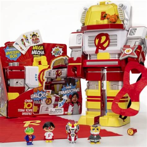 Ryans World Mega Mecha Titan Robot Chest Transforms Into Red Multicolored 4585213774