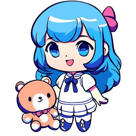 Premium Vector Teddy Adventures Cartoon Girl Hugging Teddy Bear Art