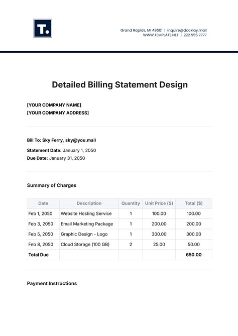 Free Philippines Billing Statement Format Template To Edit Online