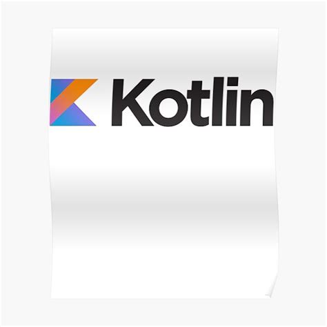 nerdy kotlin logo computer programming language computer geek poster