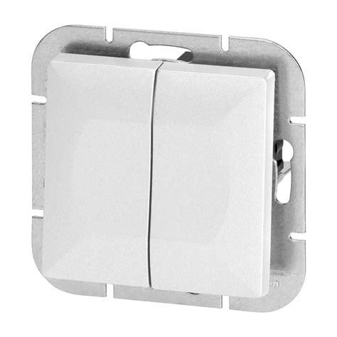 Flush Mounted Two Button Switch Pearl 10a 250v Wp 2p White