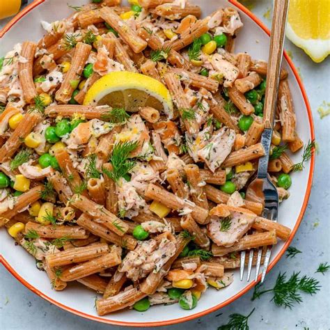 Lemon Dill Salmon Pasta Salad Recipe Healthy Fitness Meals