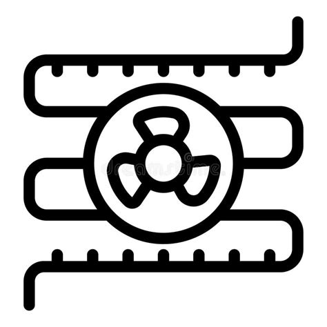 Radioactive Contamination Spreading Through Pipes System Icon Stock