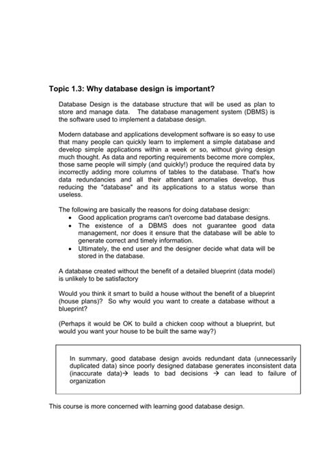 Why Database Design Is Important