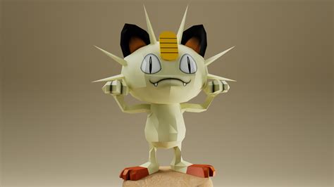 Stl File Meowth Pokemon 🐉・template To Download And 3d Print・cults